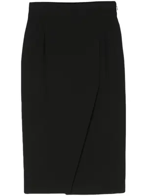 Moschino Front-slit Crepe Midi Skirt