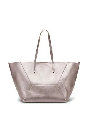 Brunello Cucinelli Metallic Leather Tote Bag - Pink