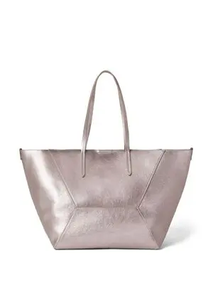 Brunello Cucinelli Metallic Leather Tote Bag - Pink
