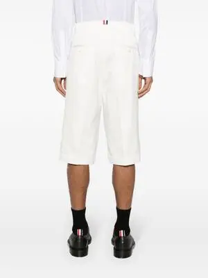 Thom Browne Logo Pull-tab Cotton Shorts