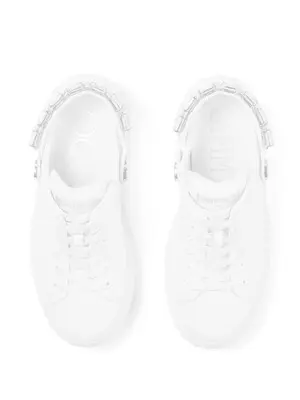 JIMMY CHOO Diamond Maxi Slingback Slippers - White