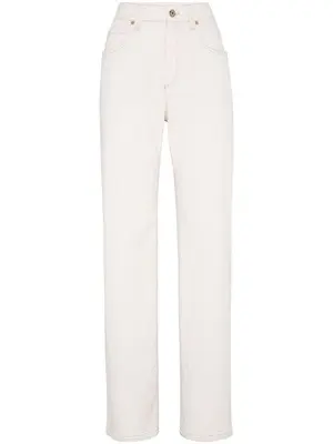 Brunello Cucinelli High-waisted Straight-leg Jeans