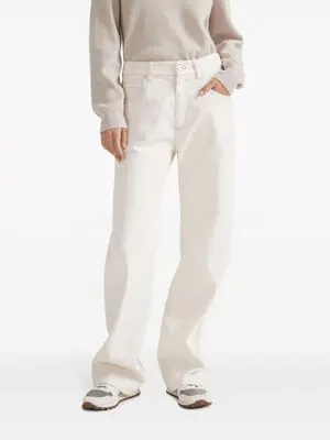 Brunello Cucinelli High-waisted Straight-leg Jeans
