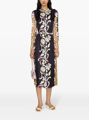 Tory Burch Floral-print Silk Shirt Dress