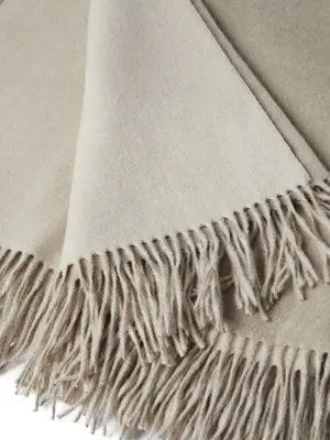 Brunello Cucinelli Fringed Cashmere Blanket