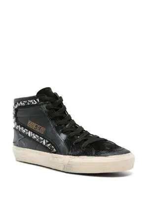 GOLDEN GOOSE Slide Crystal-embellished Sneakers - Black
