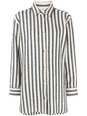 Off-White Arrows-embroidered Woven Shirt - Neutrals