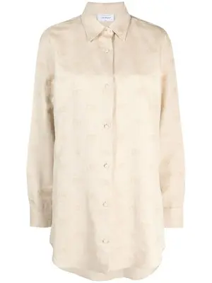 Off-White Logo Jacquard Cotton Blend Overshirt