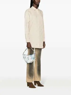 Off-White Logo Jacquard Cotton Blend Overshirt
