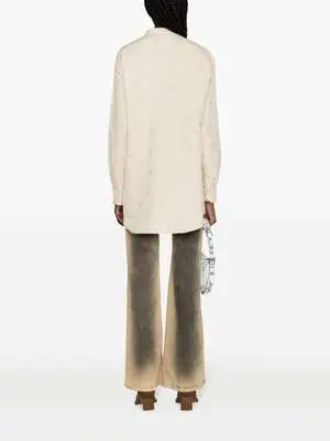 Off-White Logo Jacquard Cotton Blend Overshirt