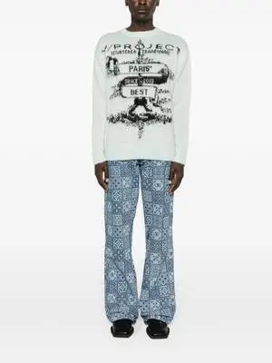 Off-White Logo-print Flared Carpenter Jeans