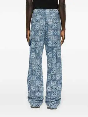Off-White Logo-print Flared Carpenter Jeans