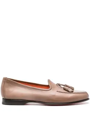 Santoni Andrea Tassel Leather Loafers