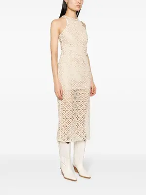 Off-White Arrows Crochet Midi Dress