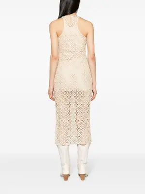 Off-White Arrows Crochet Midi Dress