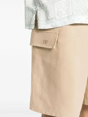 Off-White Logo-embroidered Cargo Shorts