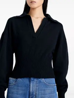 Proenza Schouler V-neck Cashmere Jumper - Black