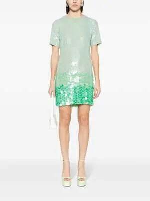 P.a.r.o.s.h Gigi Sequinned Mini Dress - Green