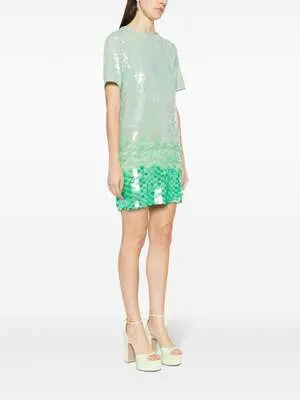 P.a.r.o.s.h Gigi Sequinned Mini Dress - Green
