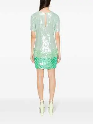P.a.r.o.s.h Gigi Sequinned Mini Dress - Green