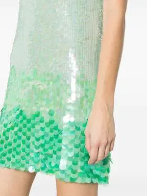 P.a.r.o.s.h Gigi Sequinned Mini Dress - Green