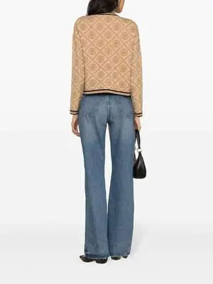 Tory Burch Kendra Embossed Wool Cardigan