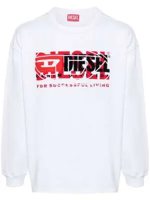 DIESEL® Logo-print Sweatshirt - White