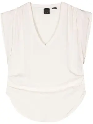 Pinko Gathered Sleeveless Blouse