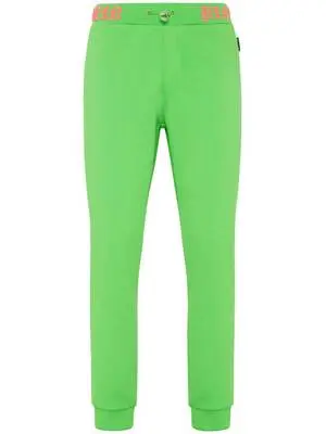 Philipp Plein Skull And Bones Logo-waistband Track Pants - Green
