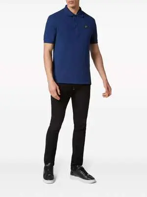 Philipp Plein Gothic Plein Cotton Polo Shirt - Blue