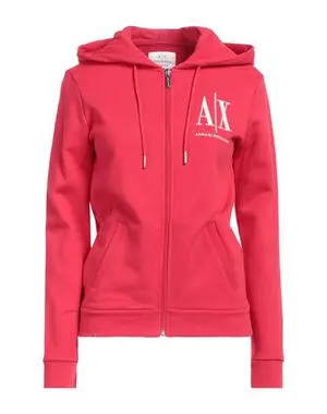Armani Exchange Cotton-Blend Fleece Sweatshirt Red