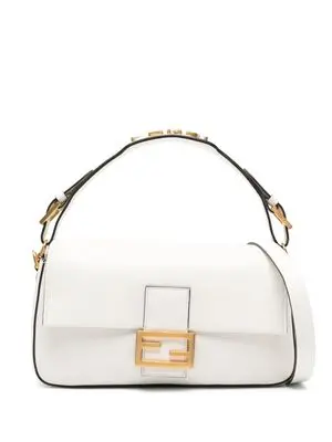 Fendi Ff Leather Shoulder Bag
