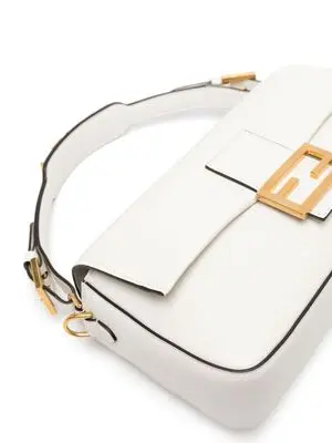Fendi Ff Leather Shoulder Bag