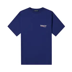 Balenciaga Logo Print T-shirt - Blue