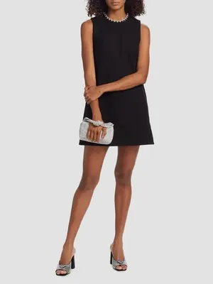 AREA Crystal Heart Shift Dress