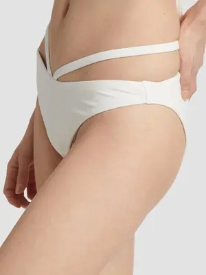 Simkhai Emmalynn Strappy Bikini Bottoms - White