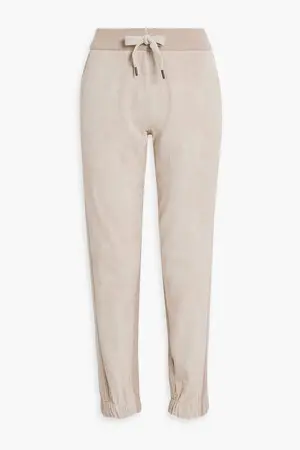 Brunello Cucinelli Cashmere And Suede Tapered Pants