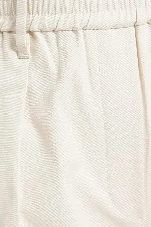 Brunello Cucinelli Pleated Tapered Cotton-blend Twill Pants