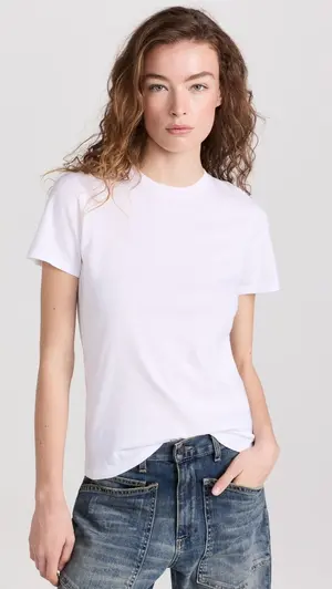 NILI LOTAN Mariela Crewneck Tee - White