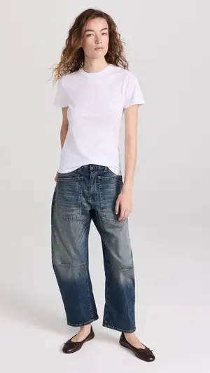 NILI LOTAN Mariela Crewneck Tee - White