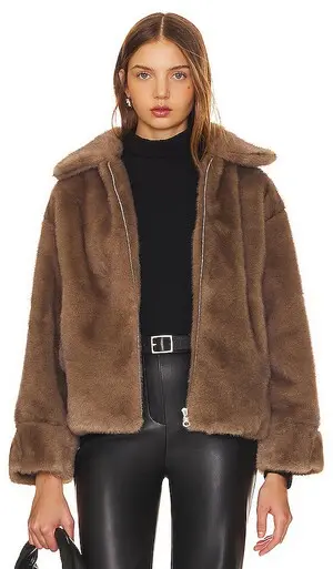 Heartloom Sari Faux Fur Coat