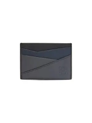 Loewe Puzzle Edge Colorblocked Leather Card Case Deep Navy Anthracite