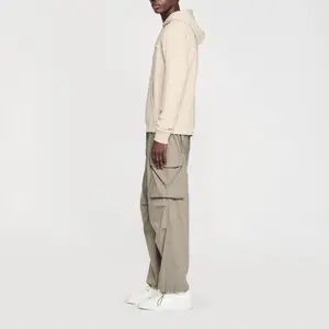 Sandro Fleece Hoodie With Rubber Branding - Beige