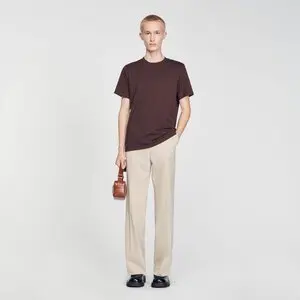 Sandro Short-sleeved T-shirt Black Brown