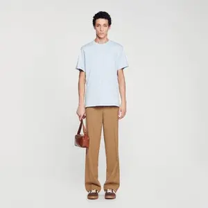 Sandro Short-sleeved T-shirt Sky Blue