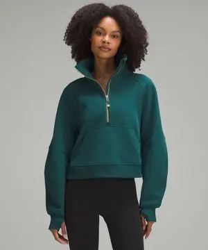 Lululemon Scuba Oversized Funnel Neck Half Zip Gold Zip