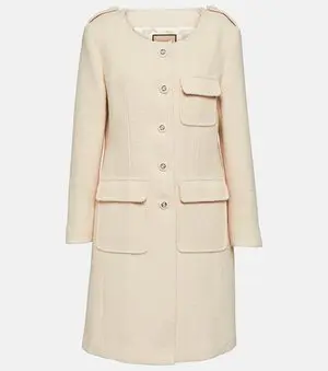 Gucci Embellished Wool-blend Bouclé Coat