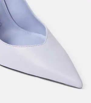 Attico Cheope 105 Leather Slingback Pumps - Purple