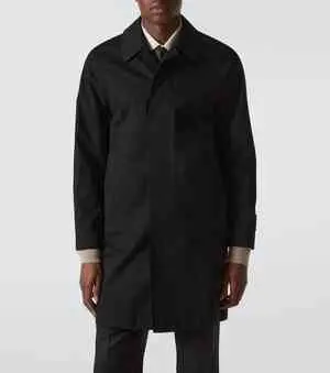 Burberry Cotton Gabardine Car Coat - Black