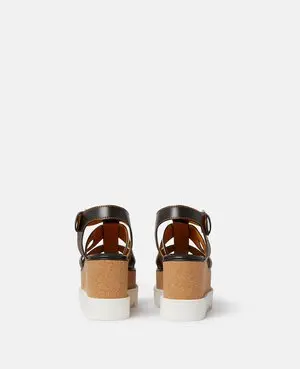 Stella McCartney Elyse Veuve Clicquot Platform Sandals - Chocolate